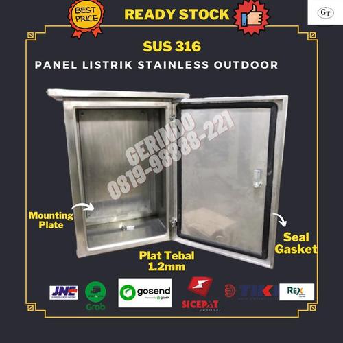 Jual Box Panel Listrik 40x30x15cm Outdoor Stainless SUS316 1.5mm Doff ...