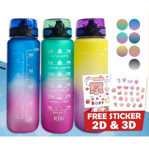 Jual 1 LITER DIY- BOTOL MINUM 1 LT DIY TRITAN GRADASI VIRAL BPA FREE STIKER - 1LT GR UNGU - Kota ...