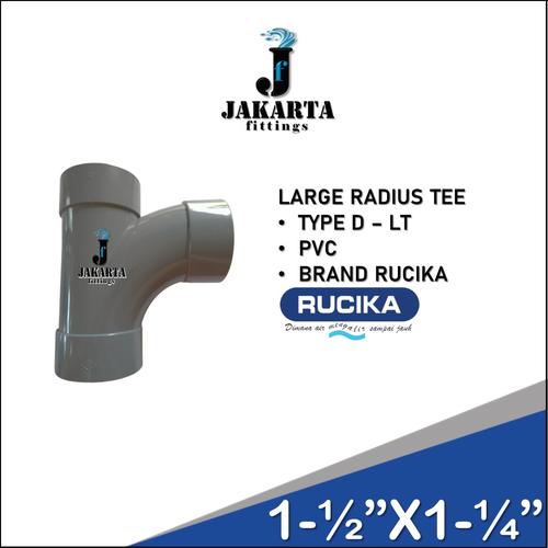 Jual LARGE RADIUS TEE PVC TYPE D - LT BRAND RUCIKA 1-1/2"X1-1/4" TO 8 ...