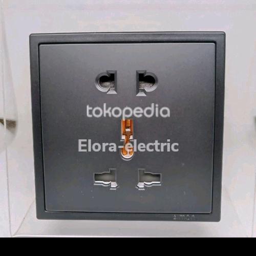 Jual SIMON I7 BLACKDOFF/MATT BLACK UNIVERSAL SOCKET AND 2 PIN SOCKET ...