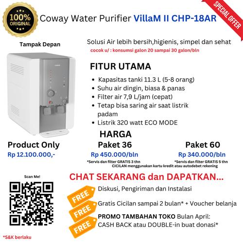 Jual PROMO Water Purifier coway tipe VILLAEM II-18AR dengan ECO MODE ...