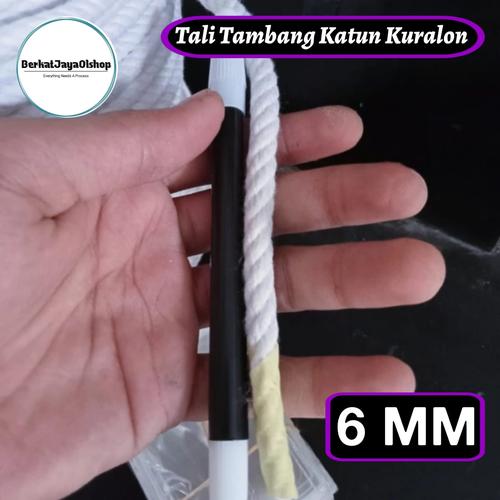 Jual Tali Tambang kuralon 6mm 8mm 10mm 12mm 14mm Katun kuralon Putih ...