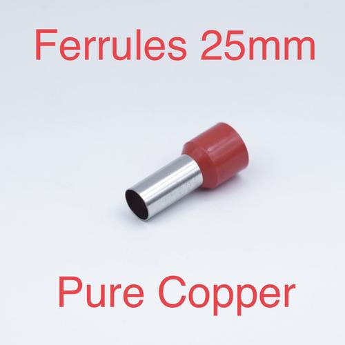 Jual Skun Insulated Red Ferrules 25mm 25 mm Terminal Block Konektor ...