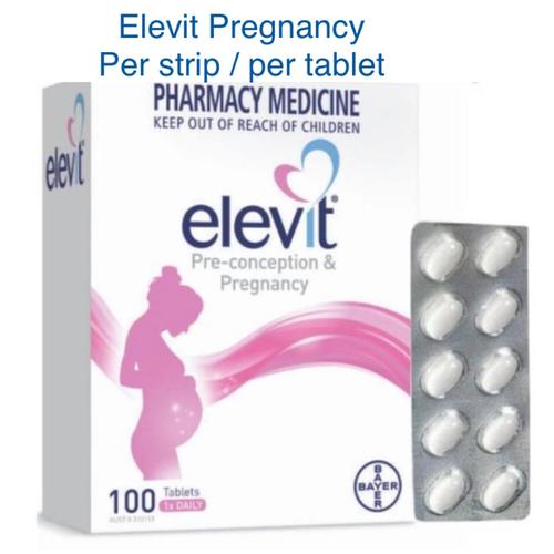 Jual Elevit Preconception and Pregnancy Eceran Per Strip Per Tablet ...