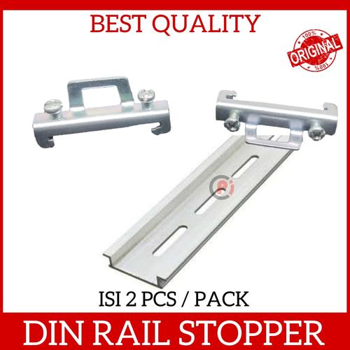 Jual Isi 2 Pcs Stopper Stop End Plate Din Rail Rel MCB di Panel Box - 2 ...