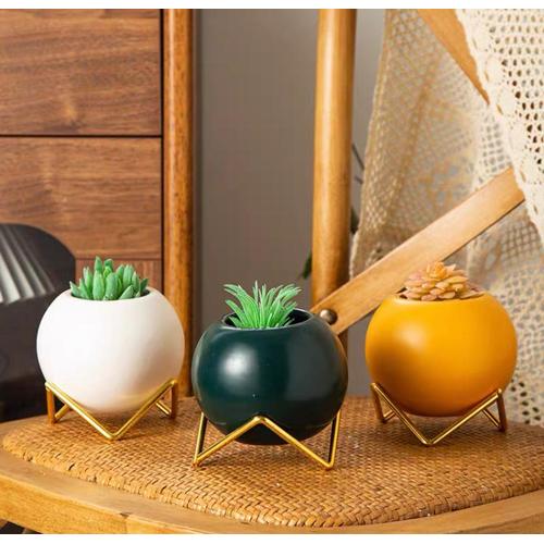 Jual pot bunga bahan keramik dengan 3 pilihan warna quality premium ...