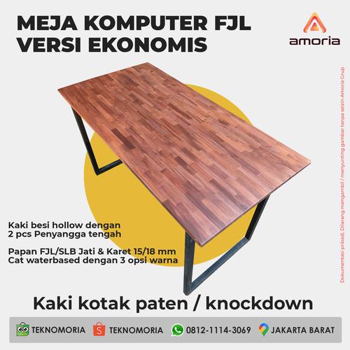 Jual PROMO Meja Komputer Papan FJL/SLB Jati & Rubberwood dengan Kaki ...