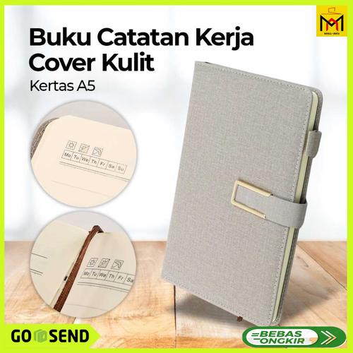 Jual Buku Catatan Kerja Notebook Diary Book Cover Kulit Kertas A5 ...