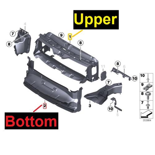 Jual BMW F30 M Sport Radiator Air Duct Grill Aliran Udara Bumper Atas ...
