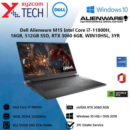Jual Dell Alienware M15 Intel Core i7-11800H,16GB,512GB,RTX30606GB ...