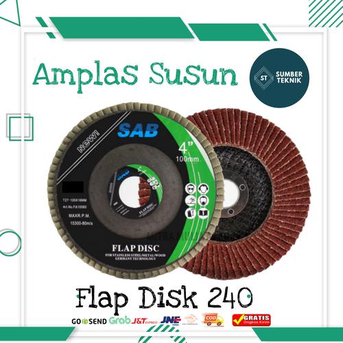 Jual SAB FLAP DISC A240 Mata Gerinda Gurinda Amplas Susun 4 Inch 4" No 240 - Kota Pekanbaru ...