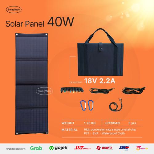 Jual Solar Charger Cell Tenaga Surya Portable Lipat 40W Panel Fast ...