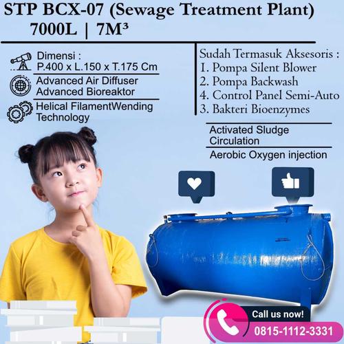 Jual TANGKI IPAL HORIZONTAL SILINDER 7000 LITER 7M3 / BIOTANK - Jakarta ...