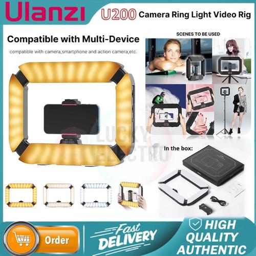 Promo Lampu Ulanzi U200 Rechargeable Ring Light Video Rig for Vlogging ...