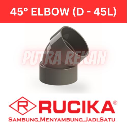 Jual Rucika Elbow 45 Derajat D Fitting PVC Regular Standard Variasi ...