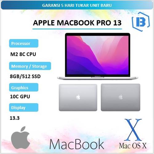 Jual IBOX MNEQ3ID APPLE MACBOOK PRO 13 M2 8C CPU 8GB 512SSD 10C GPU OS X 13 - RAM 8GB/256 SSD ...