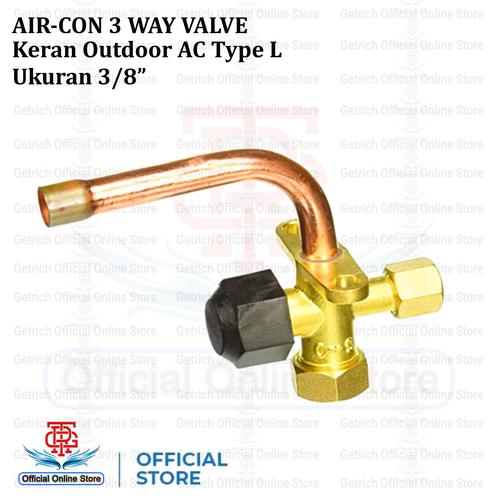 Jual Keran Kran Valve Outdoor AC Split Freon 3 Way 3/8" Inch R22 R32 ...