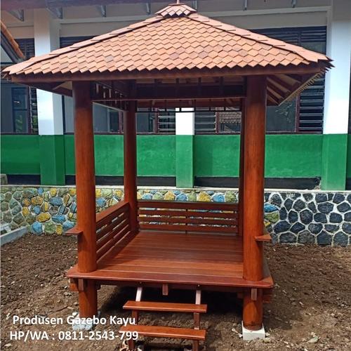 Jual Gazebo Kayu Kelapa Minimalis 2x3 Meter, Saung Gasebo Taman Rumah ...