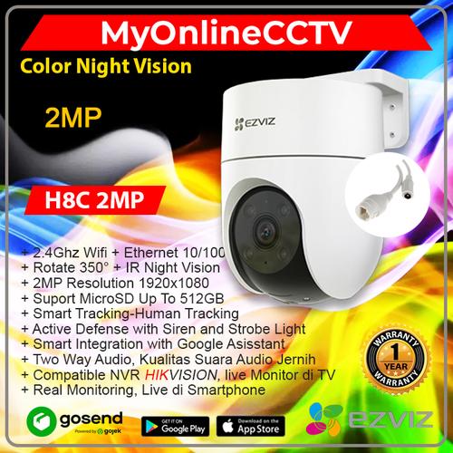 Promo EZVIZ H8C 2MP Pant & Tilt CCTV Outdoor Wifi IP Camera Color Night ...