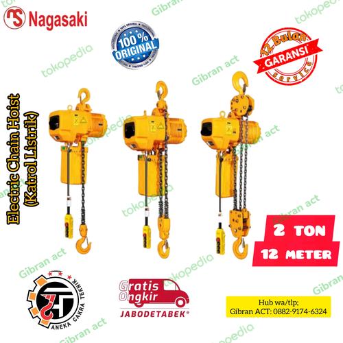 Jual Electric chain hoist 2 ton x 12 meter nagasaki japan - Jakarta ...