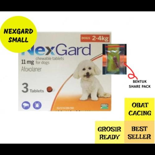Jual Original Repack - Nexgard Obat Kutu Anjing (2-4kg) Kecil Small Dog ...