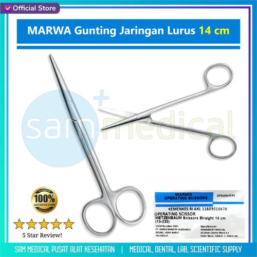 Jual MARWA Gunting Jaringan / Metzenbaum Lurus 14cm - Kota Bandung ...
