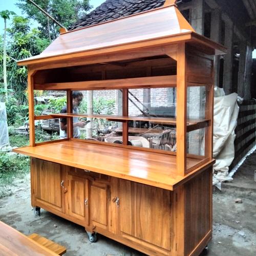 Jual Gerobak paket usaha nasi padang //gerobak jualan nasi goreng kayu ...