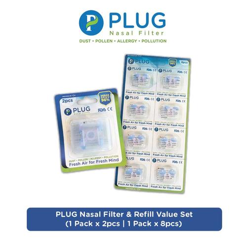 Promo Plug Nasal Filter Refill (1 Pack = Isi 4 pcs & 1 Pack = Isi 8 Pcs ...
