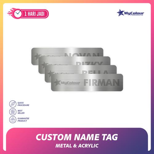 Jual Name tag dada custom - Mirror Print, Tanpa Pengait - Kota ...