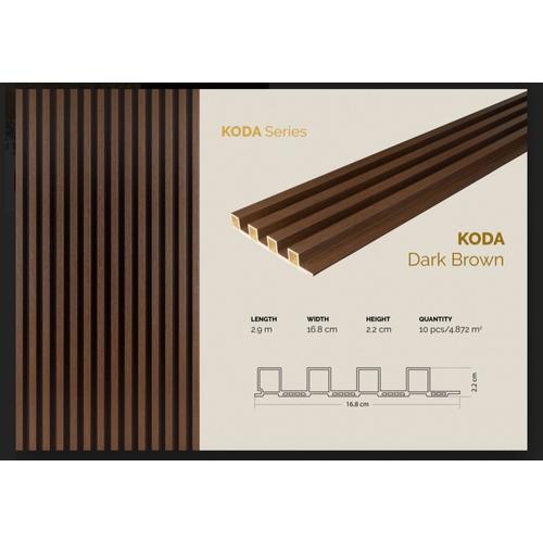 Jual WPC Wall Panel Dinding Kayu Kisi Kisi Gaia Koda Series - DARK ...