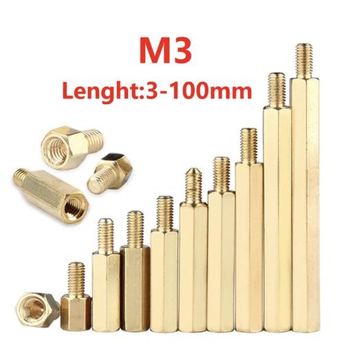 Jual Spacer kuningan M3x4+6 MF Standoff Baut Pilar penyangga PCB 4mm 4 ...