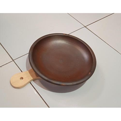 Jual Piring Gerabah 25cm + Talenan Kayu | Piring Cobek|Piring Tanah ...