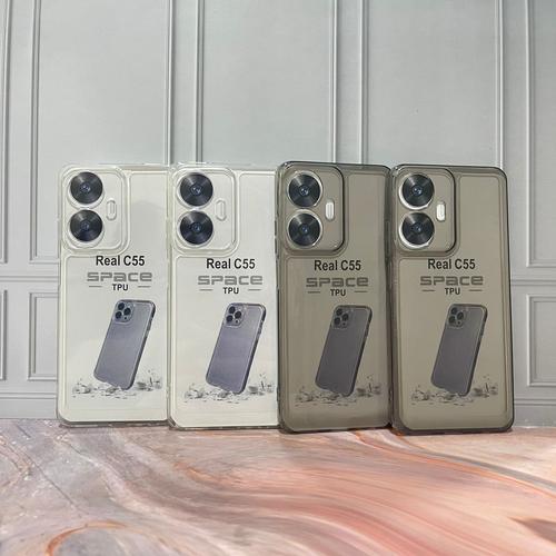 Jual Case Realme C55 Bening Grey Clear SPACE TPU - Realme C55 ...