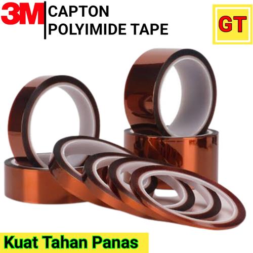 Jual Isolasi Tahan Panas 3M Kapton Polyimide Tape ORIGINAL Rekat Super ...