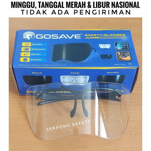 Jual Kaca Mata Safety Glasses Jumbo Besar Clear Bening Gosave Kacamata ...