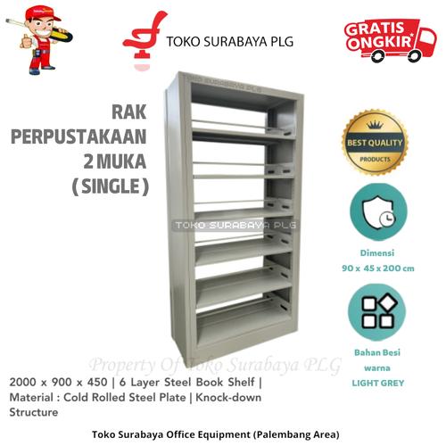 Jual Rak Buku Besi Lemari Perpustakaan Metal Rak Metal Rak Galeri ...