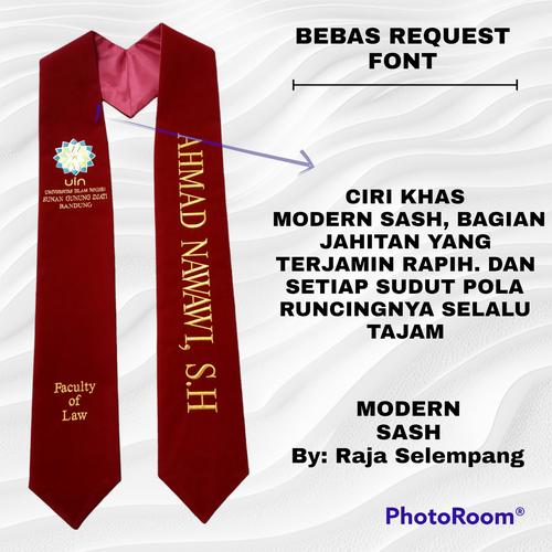 Jual selempang leher wisuda - 4 TITIK, POLOS+logoWarna - Kota Bandung - CV. RAJA SELEMPANG ...
