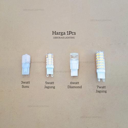 Jual Lampu halogen led kaki G9 220volt white warm white dekor - 3watt ...