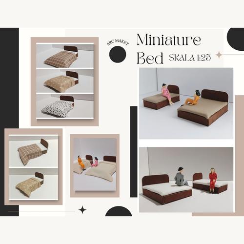 Jual MINIATUR BED / TEMPAT TIDUR SKALA 1:25 UNTUK MAKET INTERIOR ...