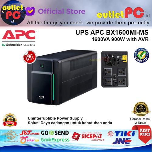 Promo UPS APC Back-UPS BX 1600VA 900W BX1600MI-MS BX 1600 MI MS Back ...