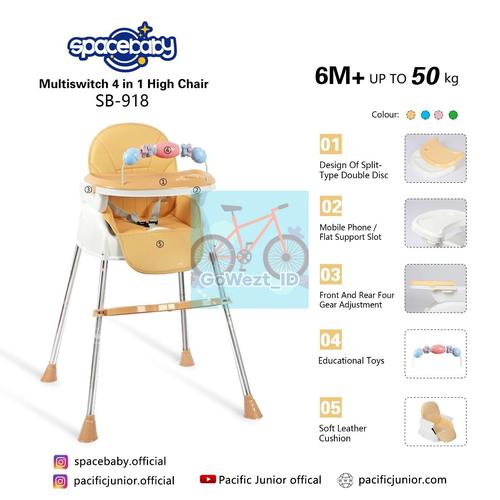 Jual Baby High Chair SPACEBABY SB 918 Kursi Bangku Anak Bayi Balita ...