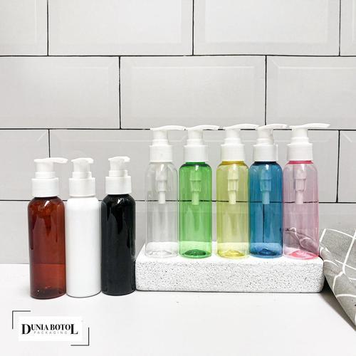 Jual 100ml Botol Pump Lotion Putih Plastik Packaging Isi Ulang DB ...