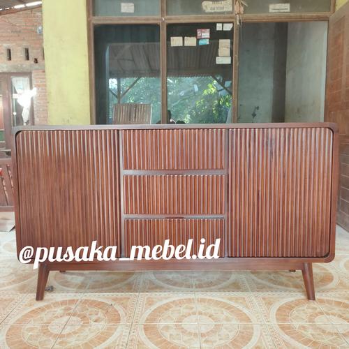 Jual meja cabinet buffet tv minimalis kayu jati, meja rak tv minimalis ...