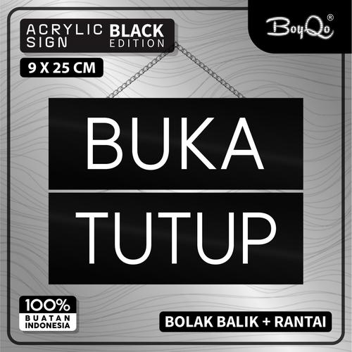 Jual Acrilic sign Buka - Tutup / Open - Close Black Edition - Buka ...