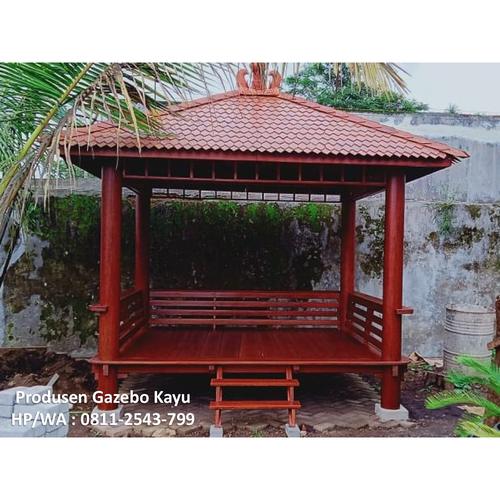 Jual Gazebo Minimalis Kayu Kelapa 2,5x2,5 Meter, Saung Gasebo Taman ...