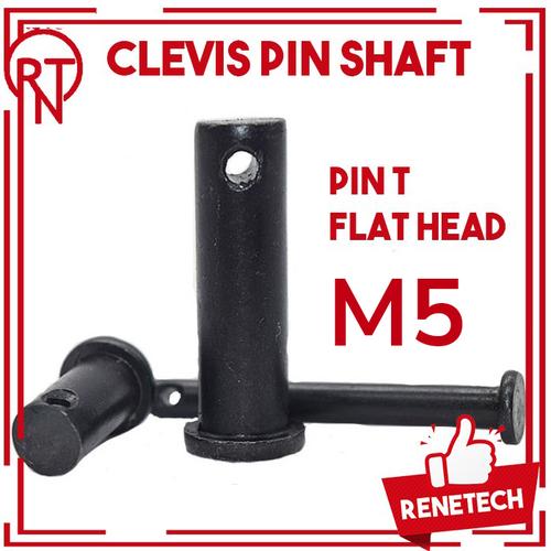 Jual Clevis Pin Shaft Pin T Type Flat Head M5 (M1715B) - Kota Surabaya ...