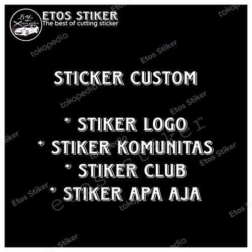 Jual stiker cutting custom mobil motor tulisan logo - Putih, x 5000 ...