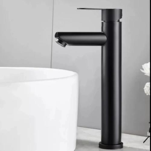 Jual Kran wastafel hitam/Kran cuci tangan/Kran bambu 30cm - Model lurus ...