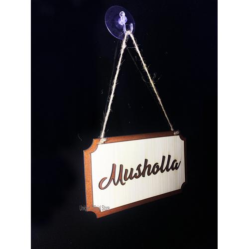 Promo Wooden Sign Musholla - Gantungan Penanda Ruangan Mushola Kayu ...