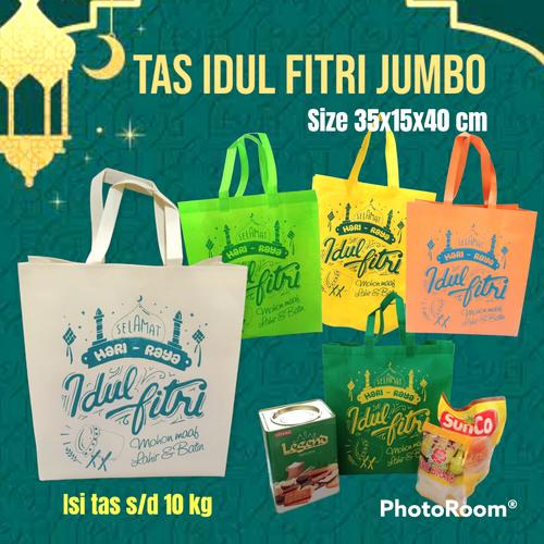 Promo Tas Idul Fitri Lebaran Besar Muat Sembako sd 10 kg - Hijau Muda ...